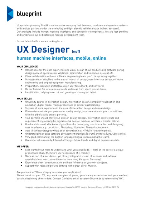 User Experience Designer Job Description | PDF