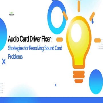Summary and Best Practices for Sound Card Maintenance | PPTX