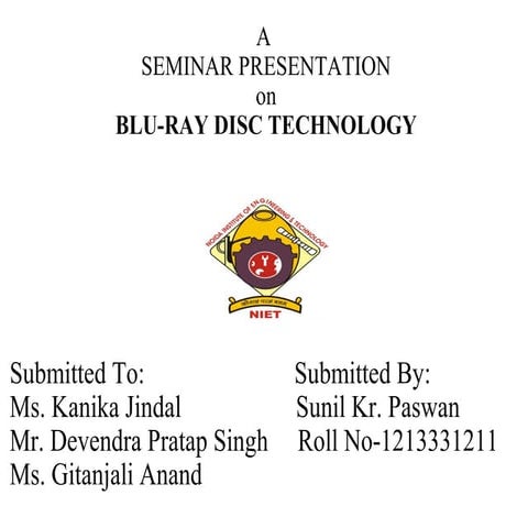 Blue ray disc technology | PPT