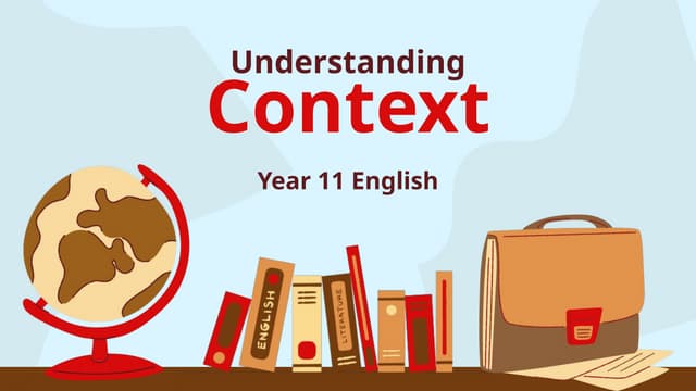 Creative literary works and sociopolitical context | PPTX