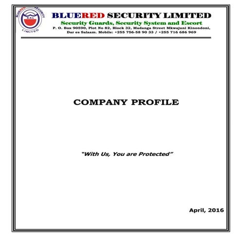 Bluered company profile, 2016 | PDF
