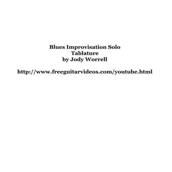 Blues improv-tab | PDF