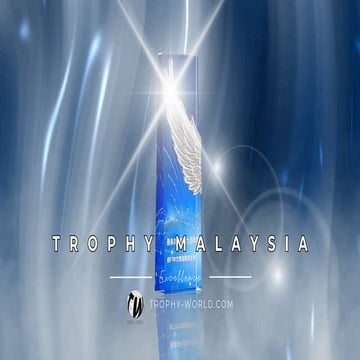 Blue Silver Wing Crystal Trophies at Trophy-World Malaysia | Custom ...