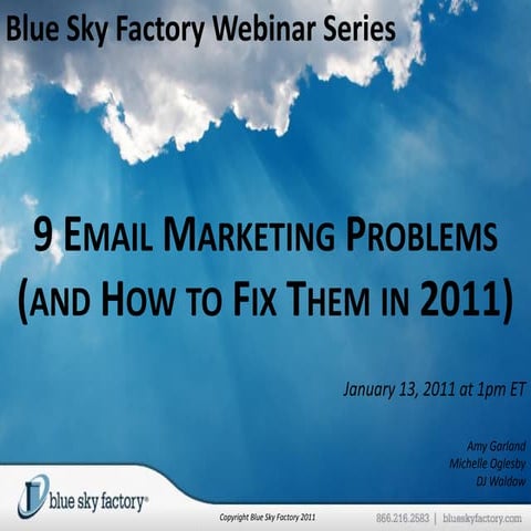 9 Email Marketing Problems (& How to Fix Them in 2011) | PPT