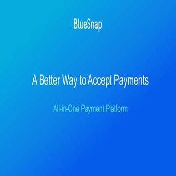 BlueSnap company overview Oct 2019 | PPT