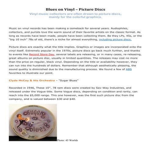 Blues on Vinyl | PDF | Blues | Music