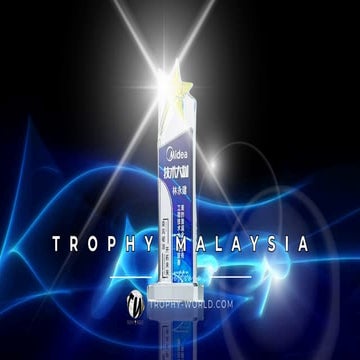 Blue Star Crystal Trophies at Trophy-World Malaysia | Custom Trophies ...