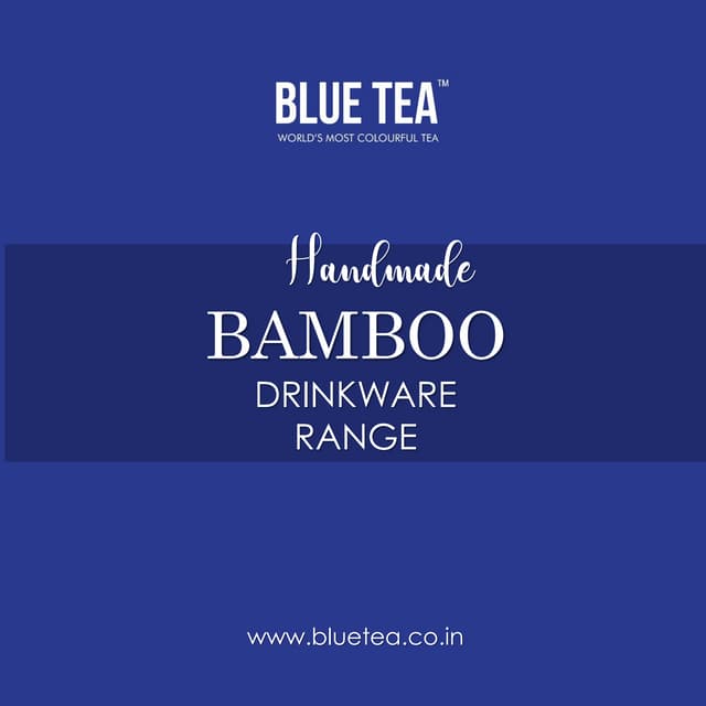 Blue tea Bamboo Drinkware range- Bamboo Glasses & Bamboo Straw and ...
