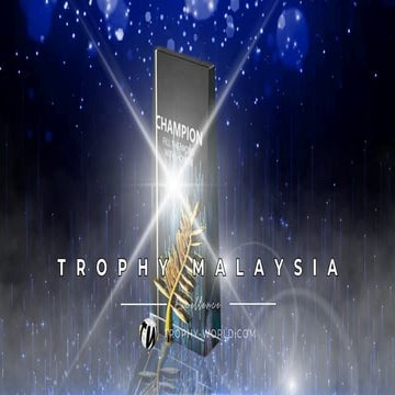 Blue Technology Crystal Trophies at Trophy-World Malaysia | Custom ...