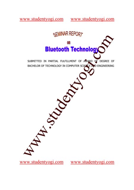 Bluetooth technology presentation | PPT