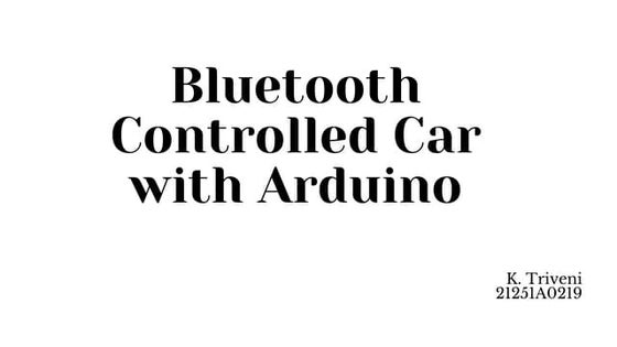Arduino Obstacle Avoiding and voice control car | PPT