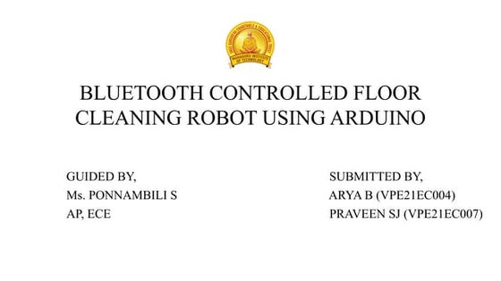 Electrical Drive Based Floor Cleaning Robot | PDF
