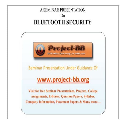 Bluetooth Security Ppt