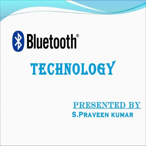 Bluetooth technology | PPT | Computer Peripherals | Computing