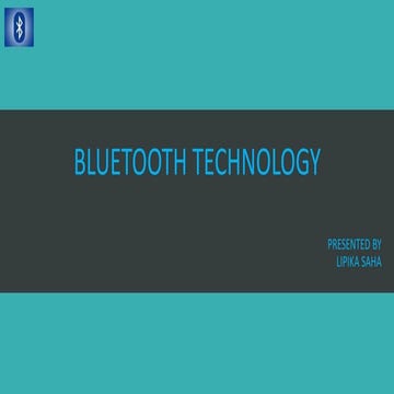 Bluetooth technology | PPT