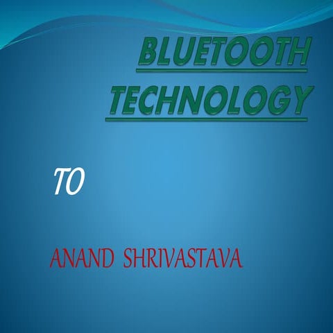 Bluetooth Technology Ppt