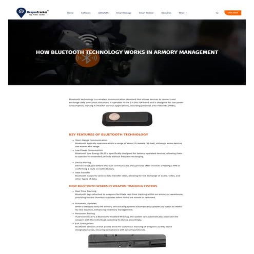 How Bluetooth Technology Works in armory management | PDF