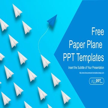 Blue Unique Paper Plane PowerPoint Templates.pptx