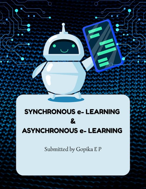 Synchronous and Asynchronous Learning | PPTX