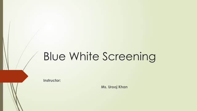 Blue white screening | PPTX