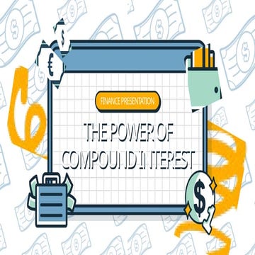 Blue Yellow and White Illustrative The Power of Compound Interest ...