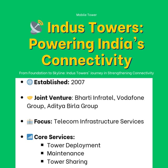 Indus Tower Model : Telecom Services Provider | PDF