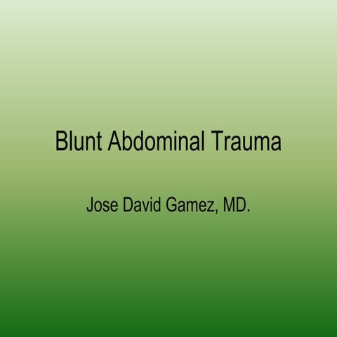 Blunt abdominal trauma | PPT
