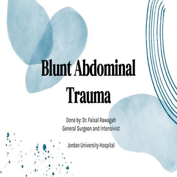 Blunt Abdominal Trauma | PPTX