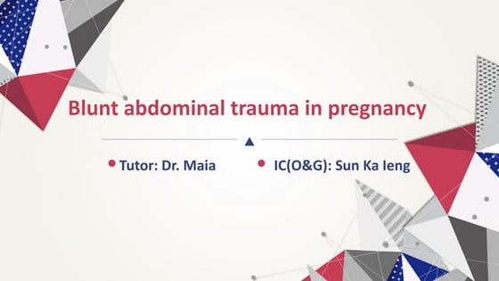 obstetric trauma, haemoperitoneum, arrow injury. | PDF