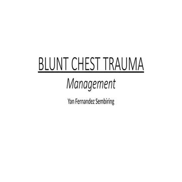 Trauma pada dada blunt chest trauma.pptx | First Aid | Injuries