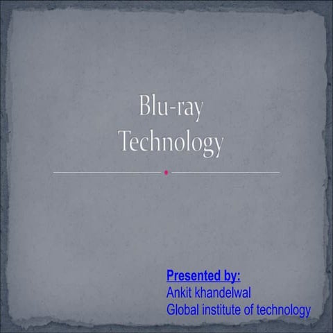 Blu ray disk | PPT
