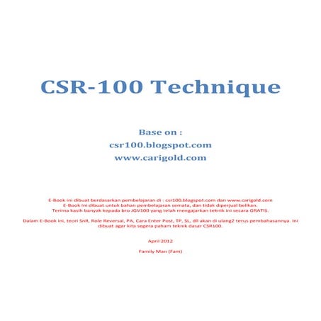CSR100 | PDF