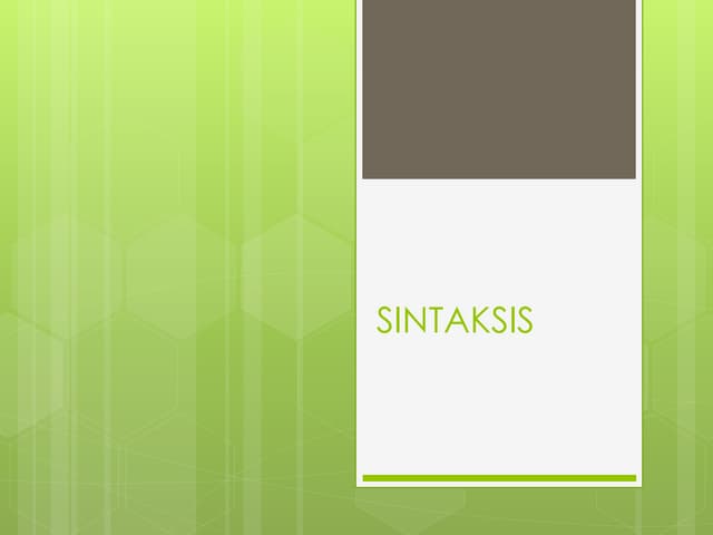 Nota ringkas sintaksis | DOCX