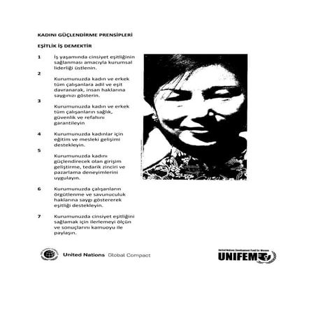 Bm unifem kadının güçlendirilmesi 7 prensibi | DOC