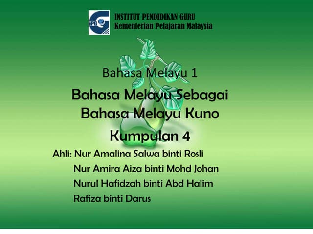 Asal Usul Bahasa Melayu | PPTX