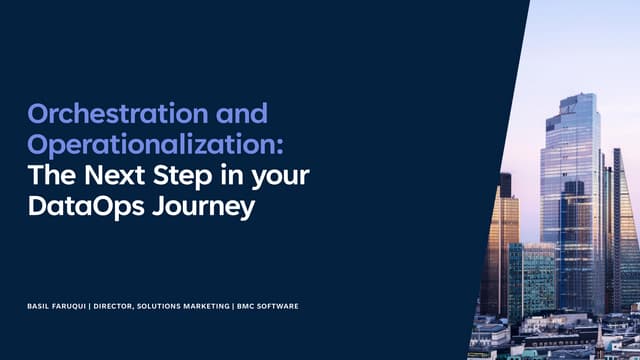 Dataops Control Ms Role In Data Pipeline Orchestration Ppt