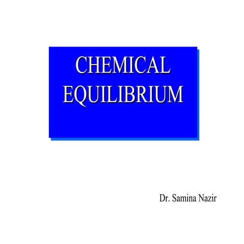 chemical equilibrium | PPT
