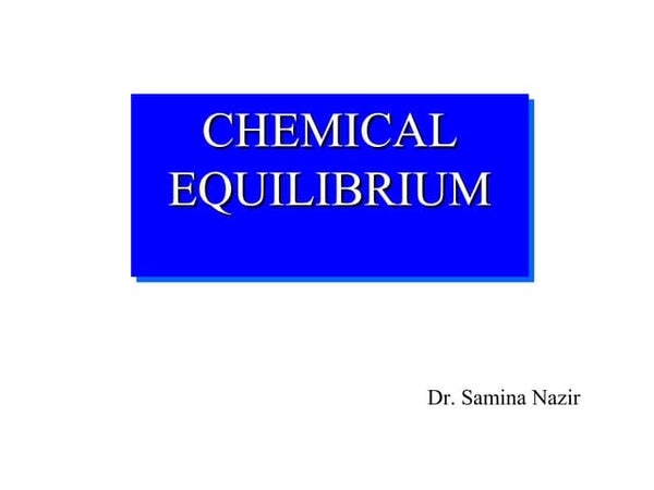 Equilibrium cheat sheet Equilibrium cheat sheet