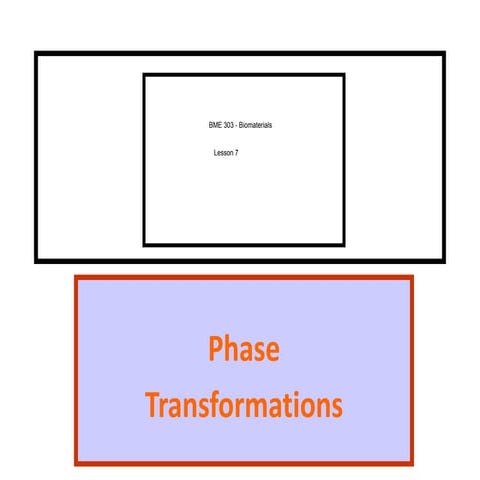 Bme 303 Lesson 7 Phase Transformation Pdf
