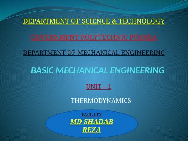 Thermodynamic Chapter 1 Fundamental Concepts | PPT | Physics | Science
