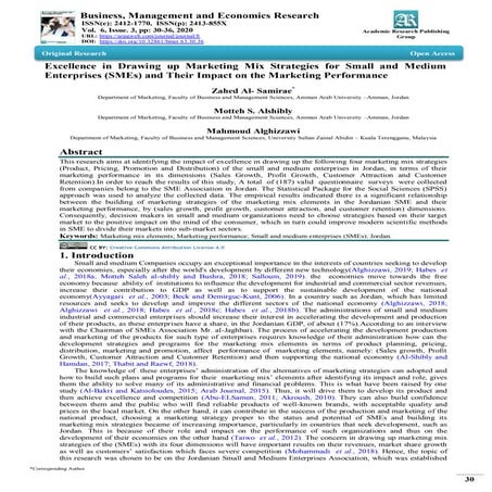 Excellence in Drawing up Marketing Mix Strategies for Small and Medium ...