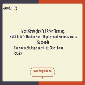 Most Strategies Fail After Planning. BMGI India’s Hoshin Kanri ...