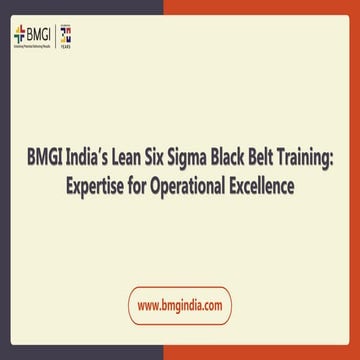 BMGI India’s Lean Six Sigma Black Belt Training_ Expertise for ...
