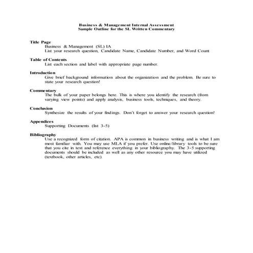 Bm ia sl_sample_outline | DOCX