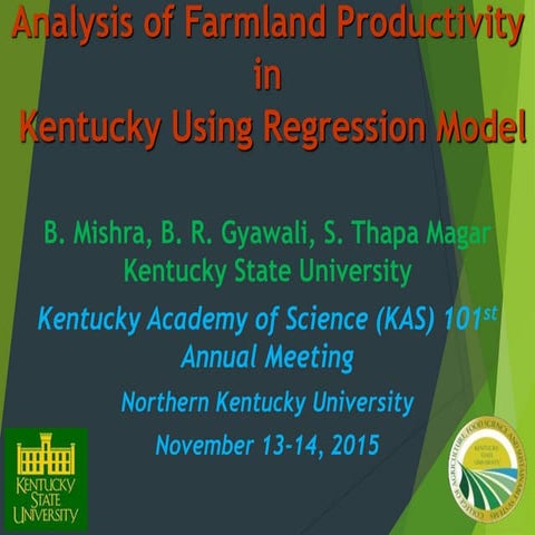 Analysis of Farm productivity in Kentucky using Linear Regression Model ...