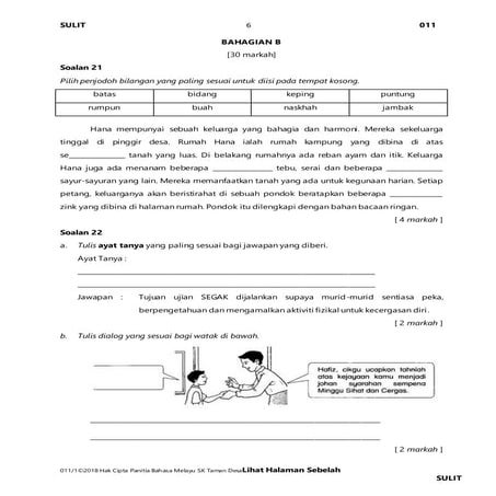 Bm k1 bahagian b thn5 print | DOCX