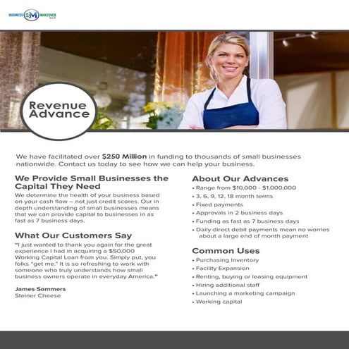 Business Makeover Revenue Advance Loan | PDF