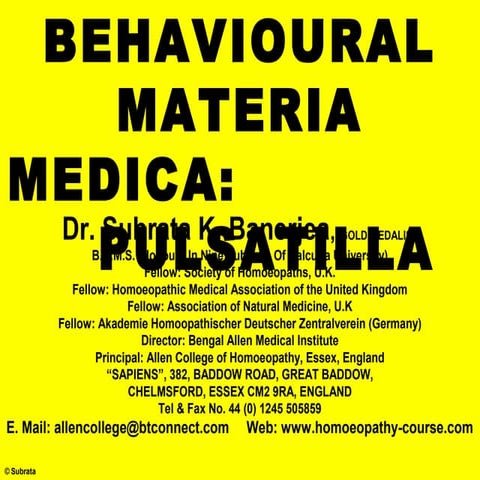 Bmm pulsatilla | PPT