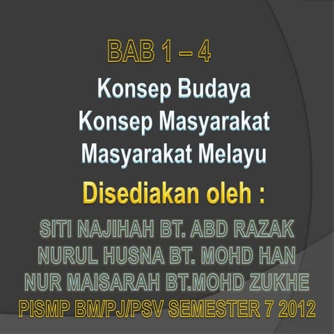 Bmm3114 bab 1 4 konsep budaya | PPTX