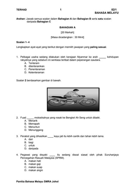 BAHASA MALAYSIA TINGKATAN 4 KERTAS 2 | DOC